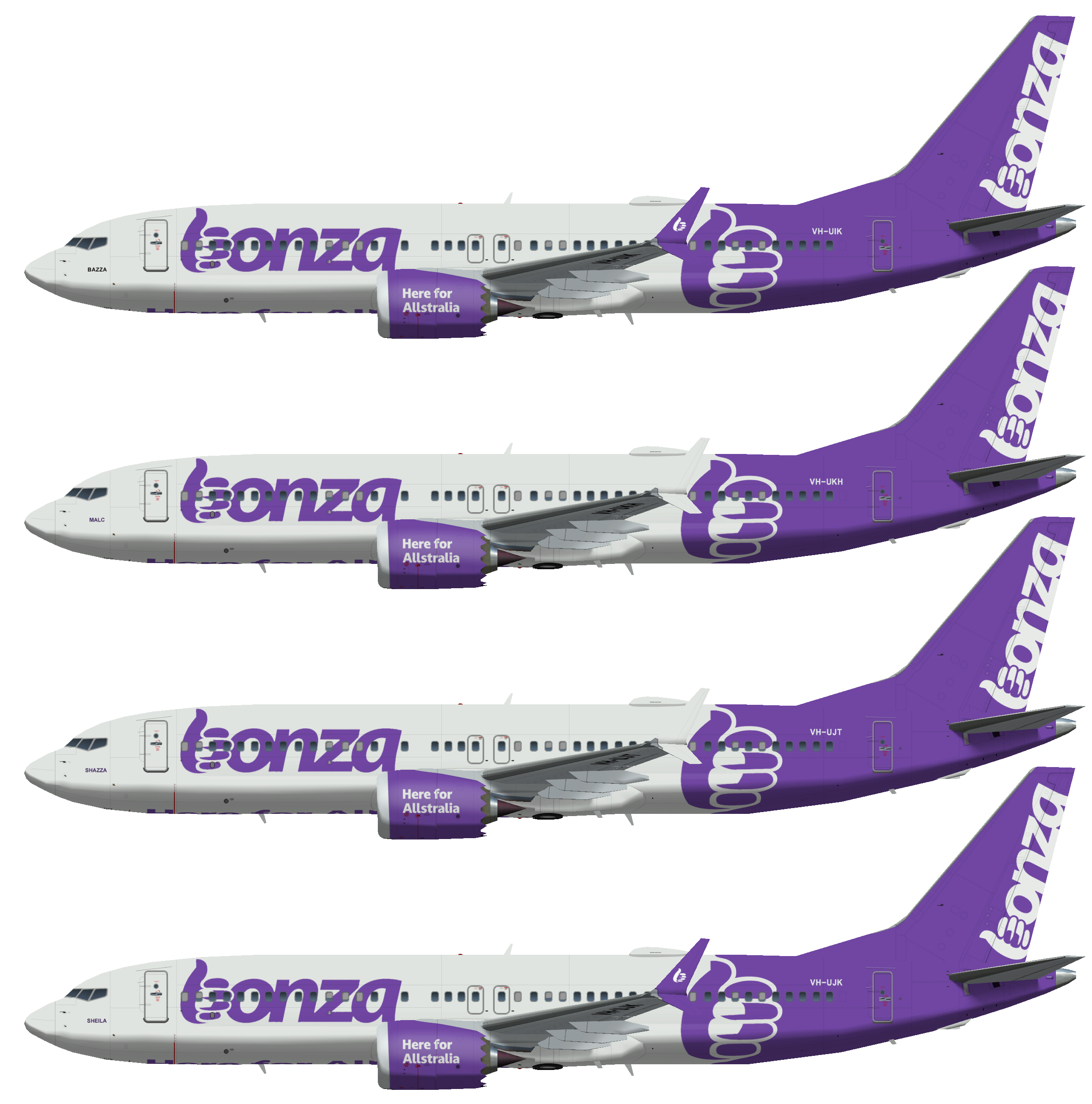 Bonza Airline B737 MAX 8 – KYLE'S AI WORKS