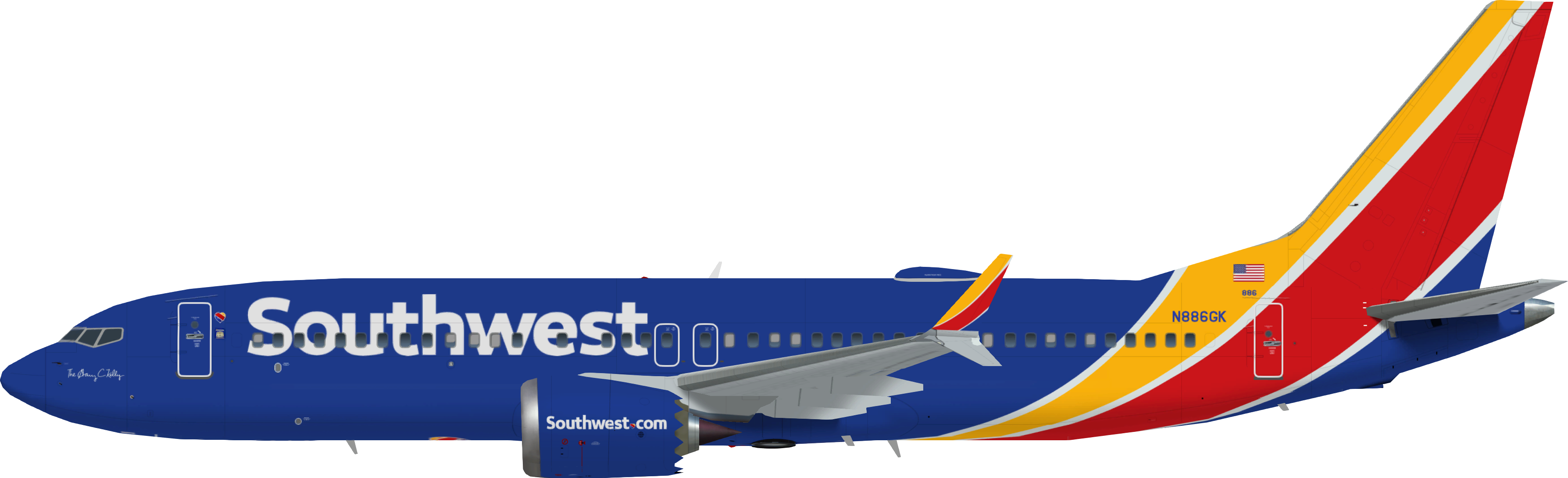 SWA N886GK – KYLE'S AI WORKS